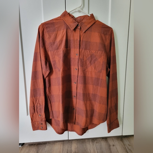 Universal Thread | Tops | Universal Thread Burnt Orange Flannel | Poshmark